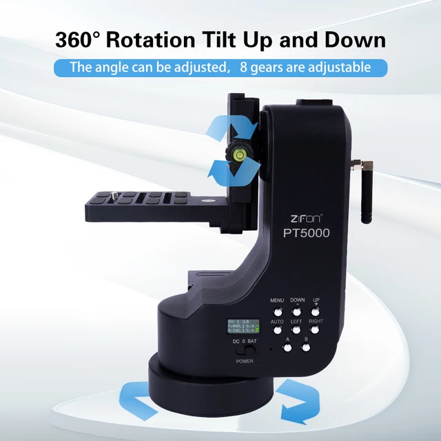 ZIFON PT5000 Auto Motorized Rotating Panoramic Head Remote Control Pan ...