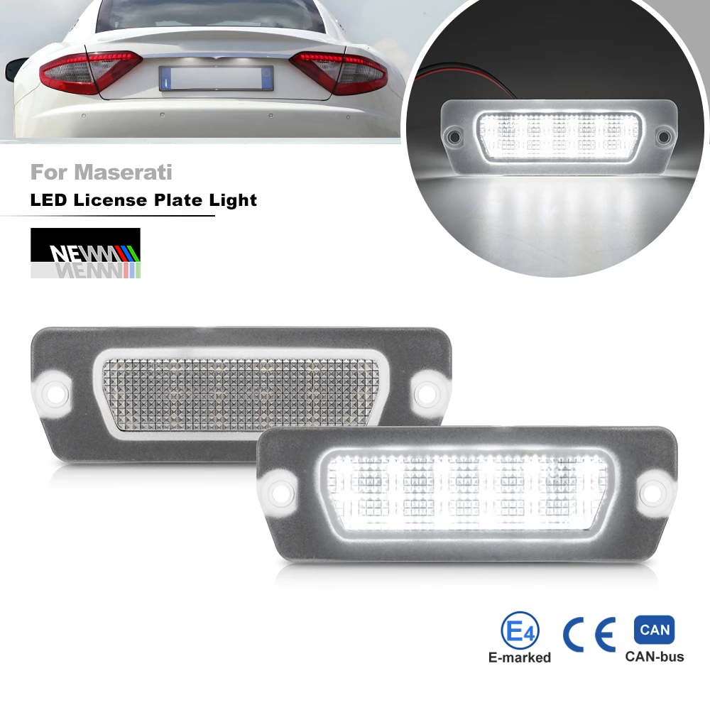 2x For Maserati Coupe 4200 4200 GT GranTurismo GranCabrio LED License ...
