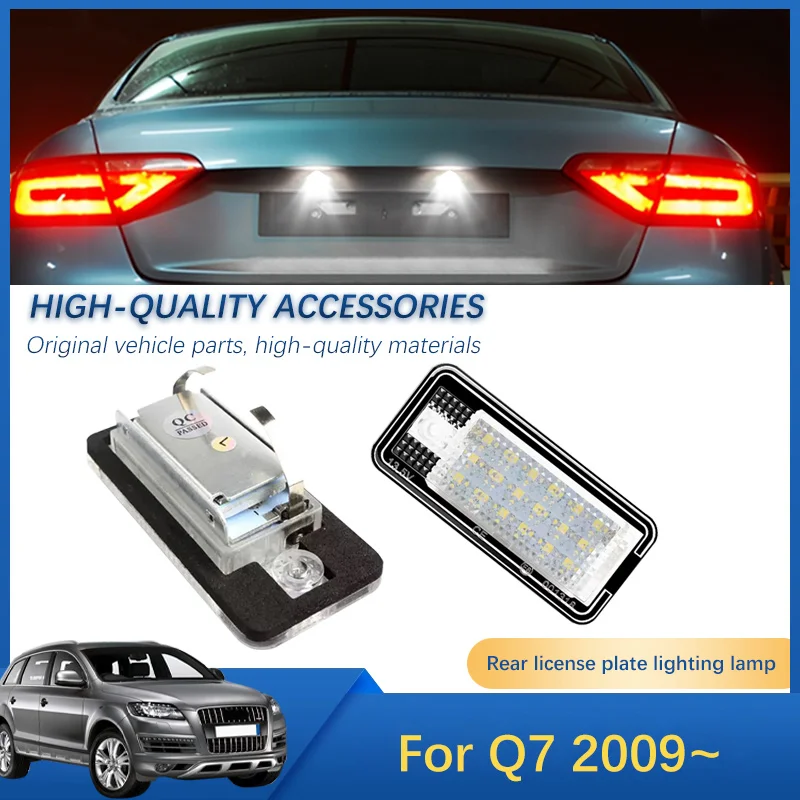 2Pcs Led License Plate Light Car Led License Plate Light For Audi Q7 4L ...