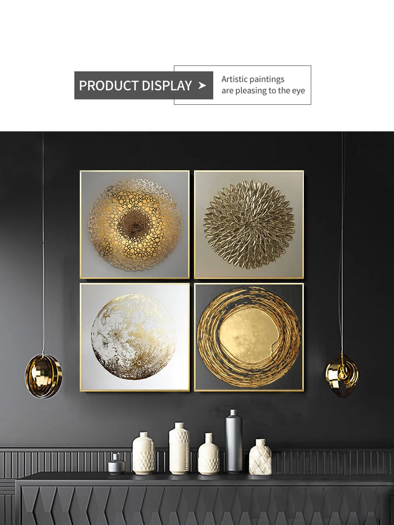 Gold Wall Art | Canvas Art Painting | Home Decor Wall Art | Living Room ...