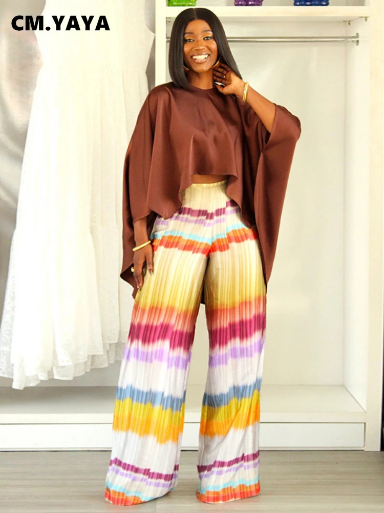 CM-YAYA-2024-Spring-Women-Sets-Long-Sleeve-O-Neck-Top-Printed-Wide-Leg ...