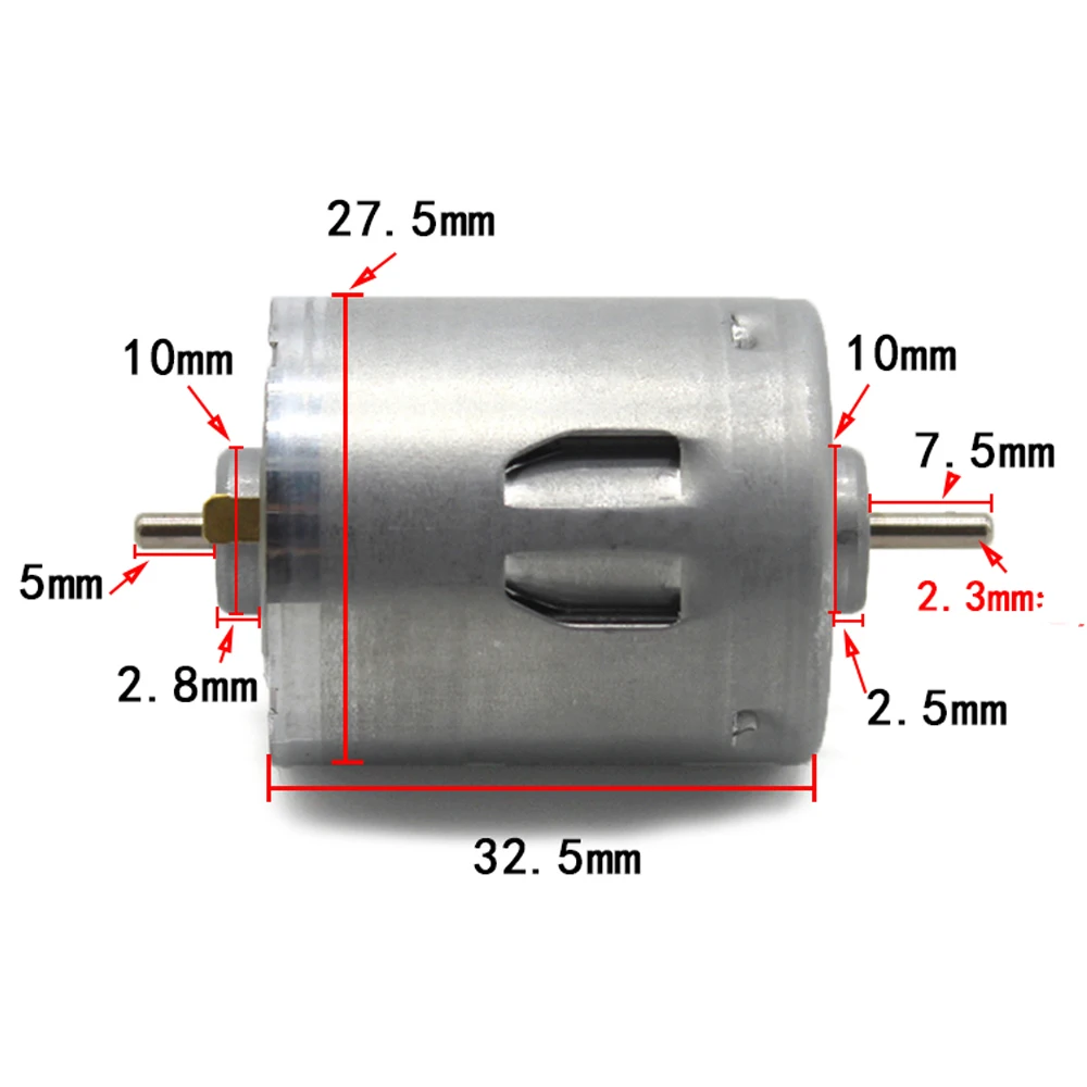 Micro 360 Kettős Tengely Motor Dc 6V-12V 9V 7000 Rpm Játékmodell ...