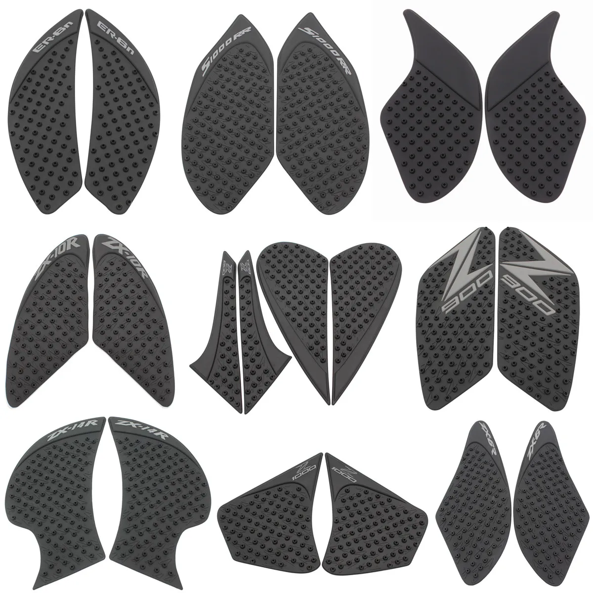 Motorcycle Anti slip Tank Pad Sticker 3M Decal For Kawasaki ER-6N Z125 ...
