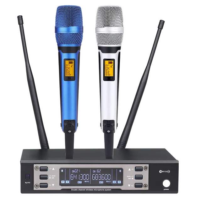 EW135G4 Wireless Microphone System Professional 2 Channels Mic UHF SKM9000 SKM9100 EW100g4 EW ...