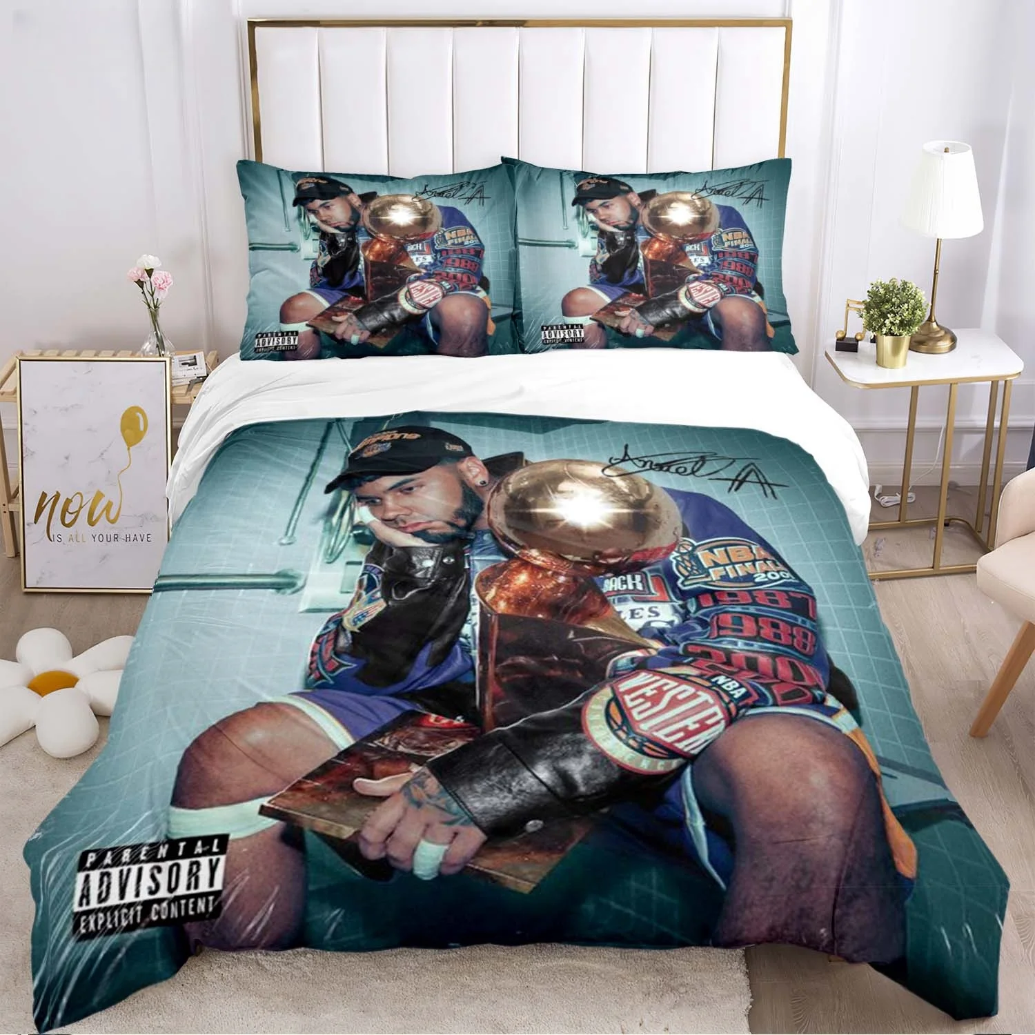 Anuel AA Rapper Hip Hop Singer All Season Duvet Cover Bedding Set Soft ...