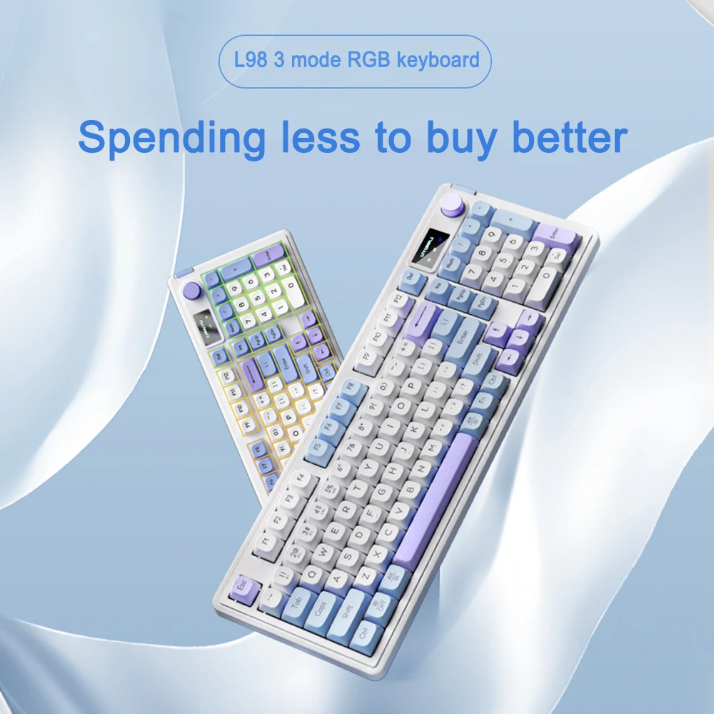 L98-Mechanical-Keyboard-98-Keys-Wireless-Bluetooth-2-4G-Wired-Gaming ...