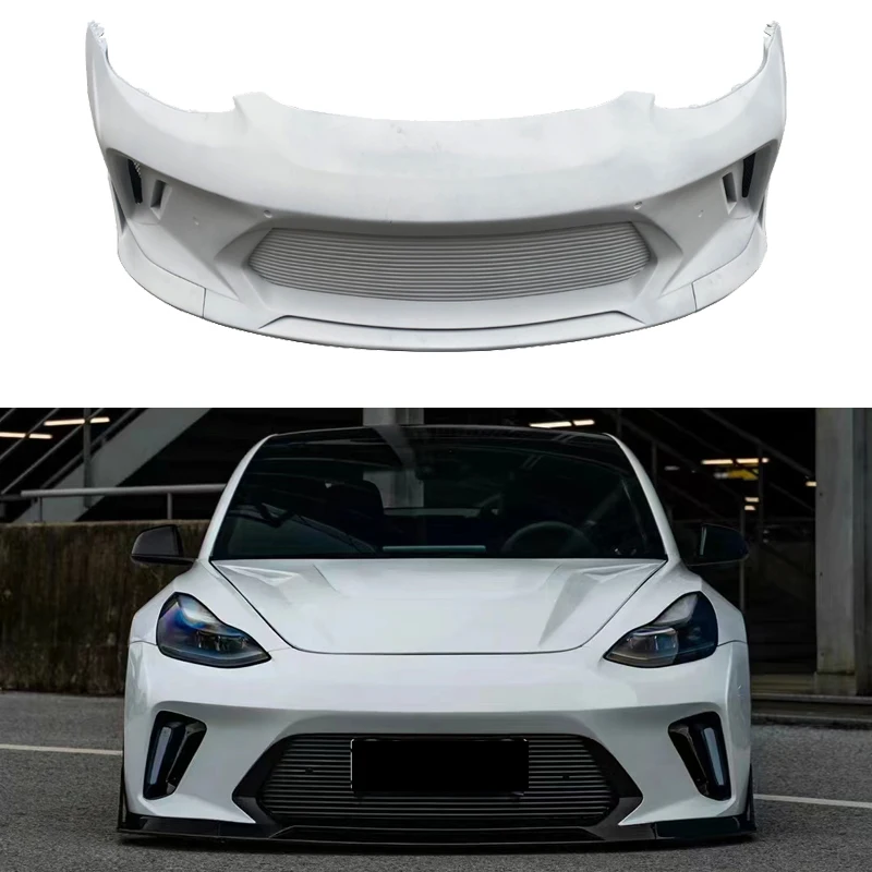 robot-design-Hacker-style-Fiber-Glass-front-bumper-Body-Kits-For-Tesla ...