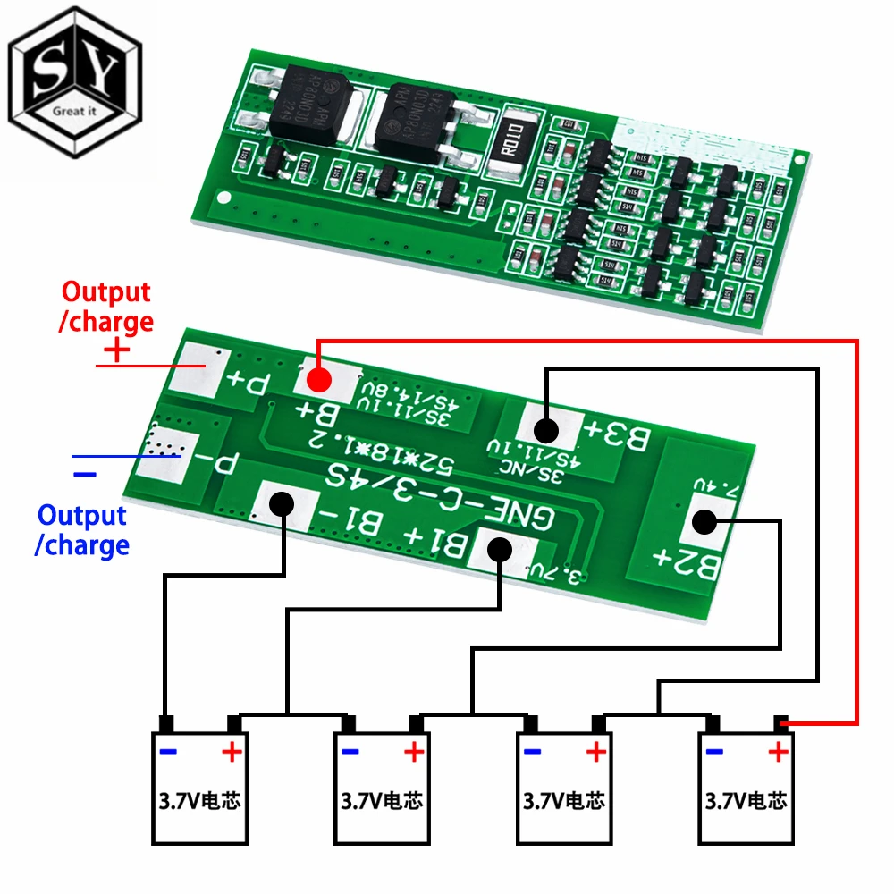 4S-8A-Polymer-Li-ion-Lithium-Battery-Charger-Protection-Board-For-4 ...
