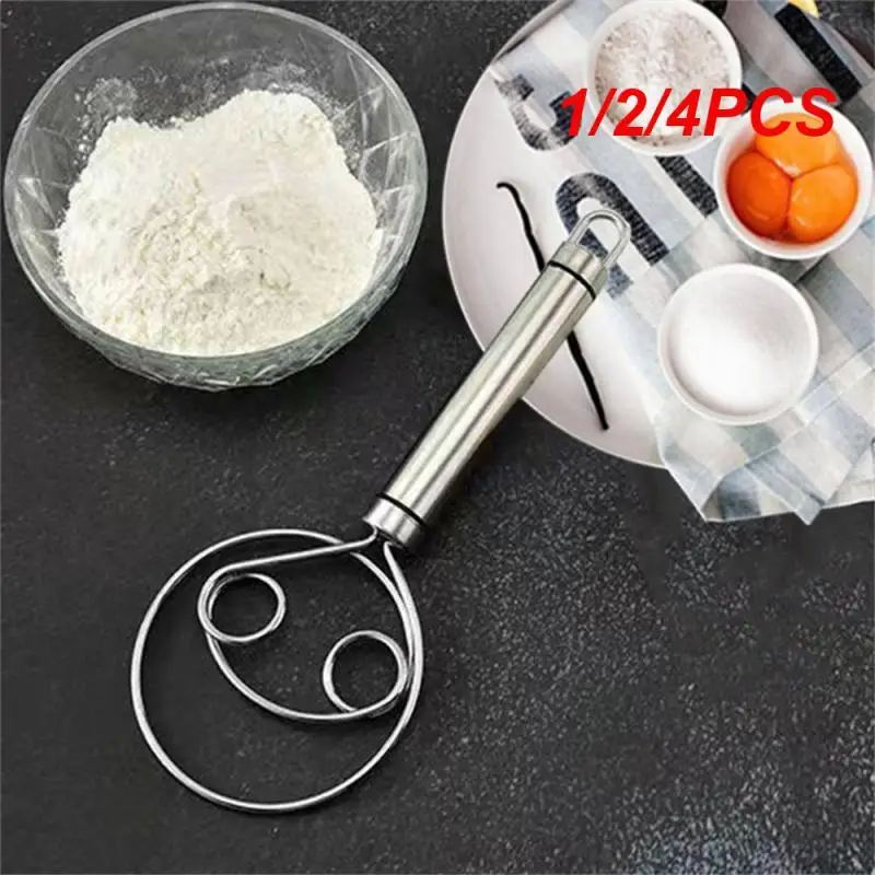 1/2/4PCS Danish Dough Whisk, Flour Whisk, Stainless Steel Dough Whisk ...