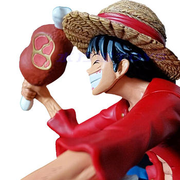15cm Figures Manga Figure Squatting Eat Ham Monkey D Luffy PVC | One ...