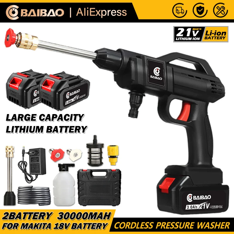 BAIBAO-Wireless-High-Pressure-Car-Wash-Gun-Washer-Supplies-Foam ...
