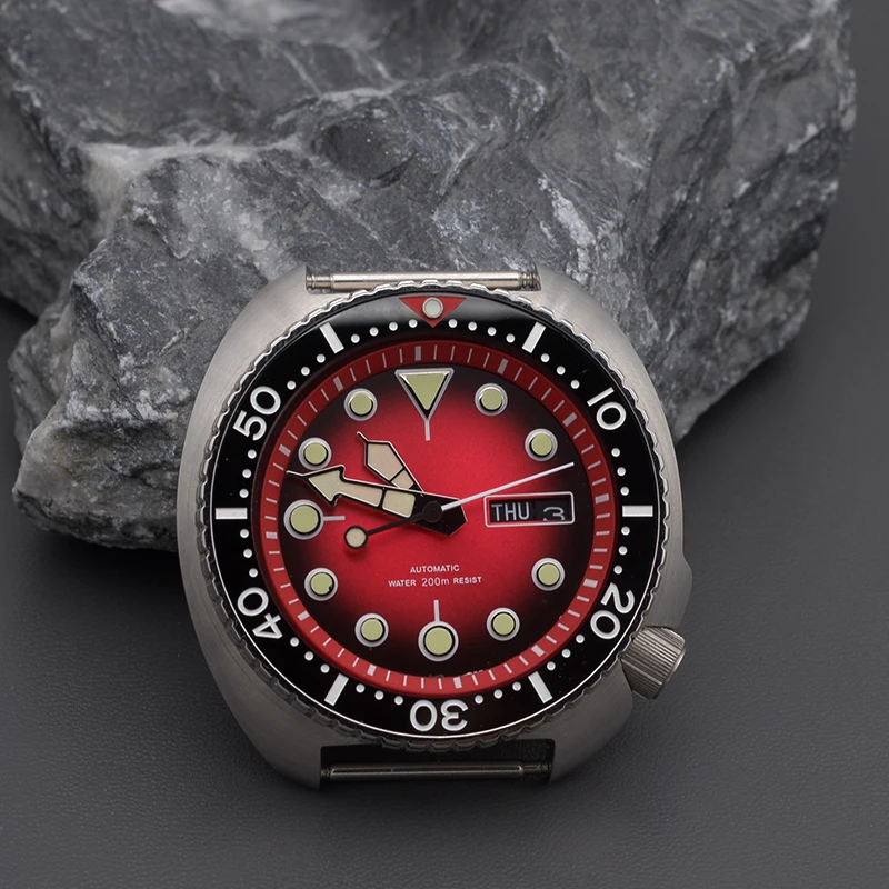 Mod 6105 6309 Turtle Abalone Dive Watch Head Wth NH35 NH36A Stainless ...