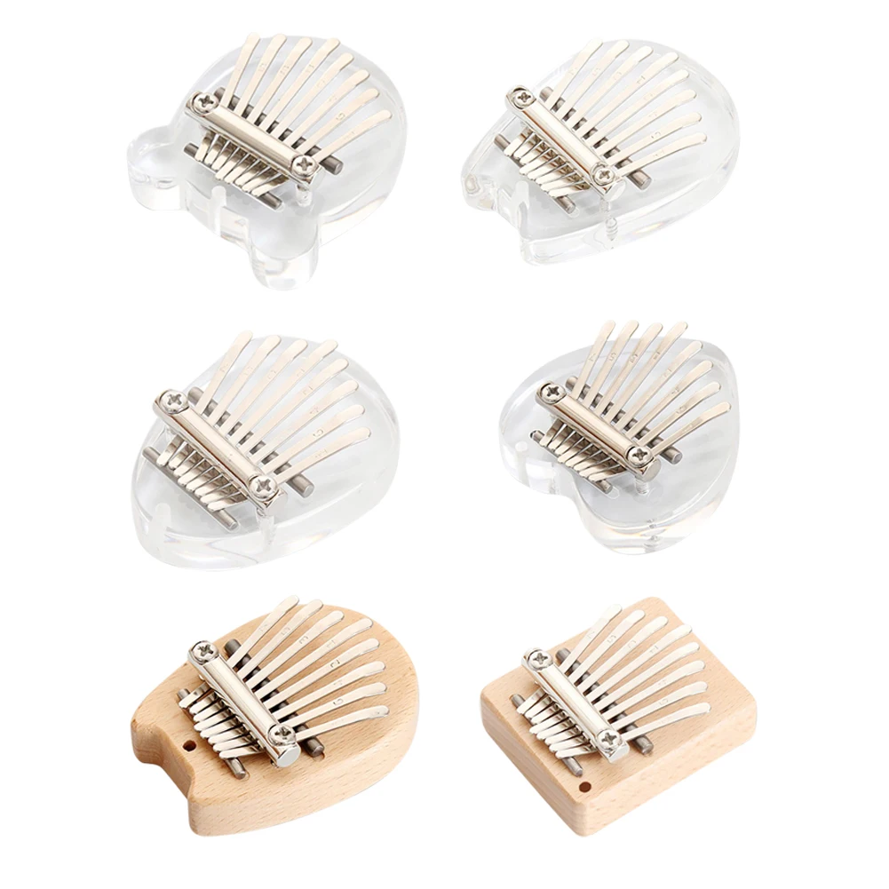 Mini Crystal Finger Piano Acrylic 8-tone Kalimba Hand Piano Christmas ...