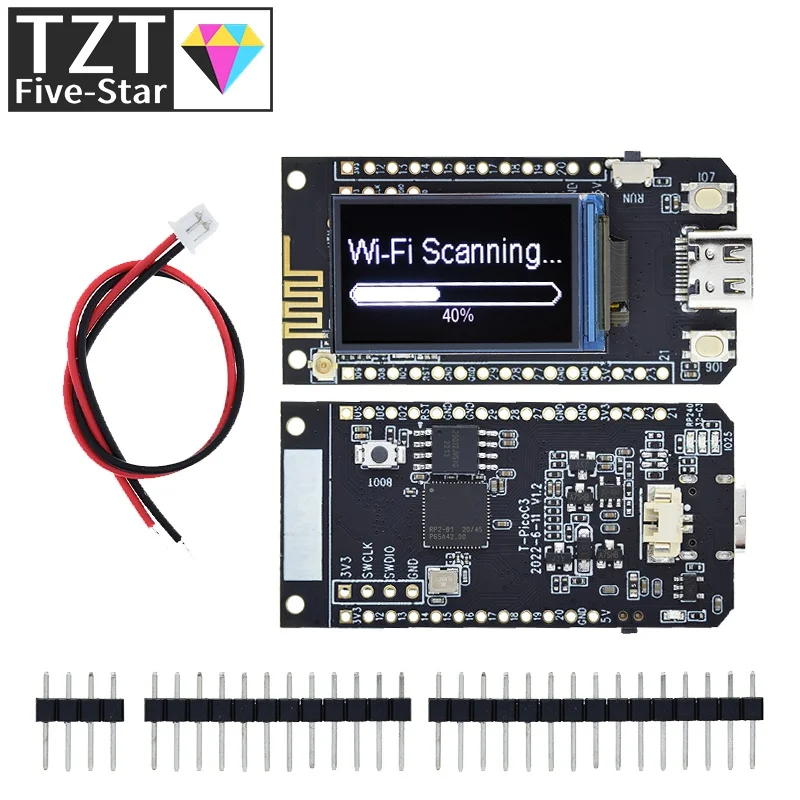 Tzt T PicoC3 ESP32 C3 rp2040 wi fi sem fio bluetooth módulo placa de ...