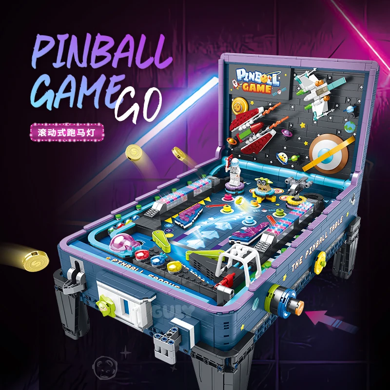 MOC-Idea-Game-Machine-for-Boys-Pinball-Table-Building-Blocks-Montando ...