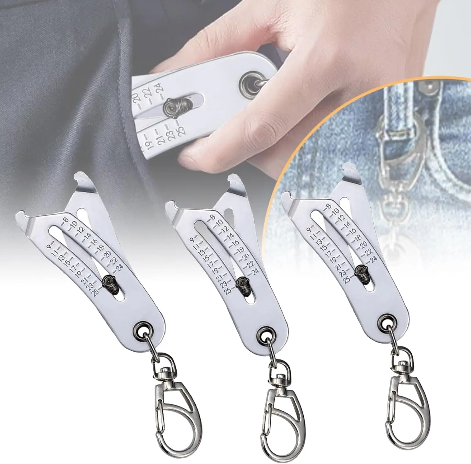 Portable Precise Thread Size Checker Keychain New Thread Size ...