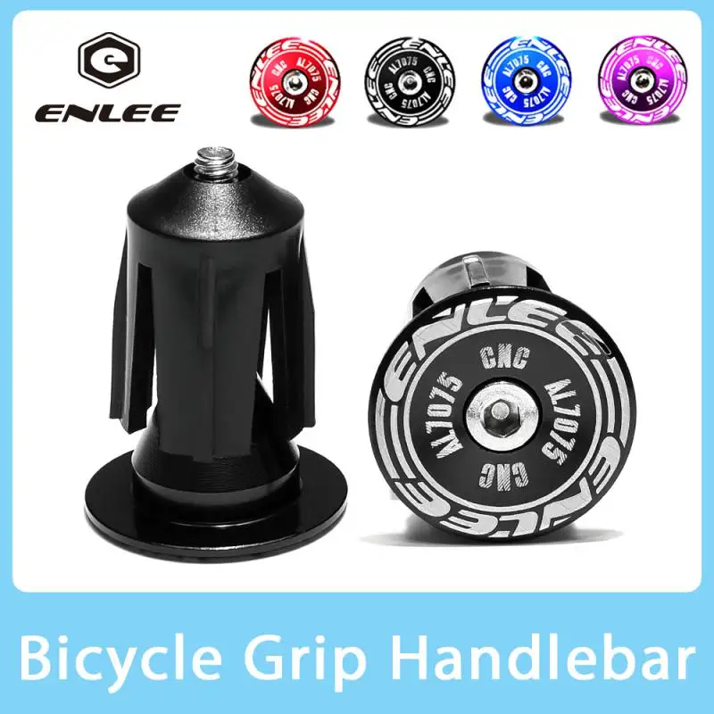 Bicycle-Grip-Handlebar-End-Cap-Aluminium-Alloy-Lock-MTB-Mountain-Handle ...