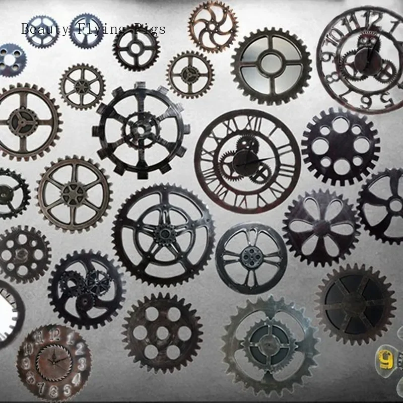 Retro-Wooden-Mechanical-Gear-Wall-Decoration-Crafts-Accessories-Living ...