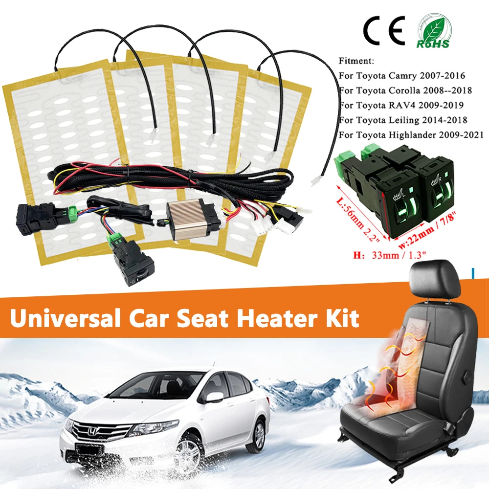 NEW-12V-Built-in-Car-Seat-Heater-Kit-Fit-2-Seats-Alloy-Wire-Fast ...