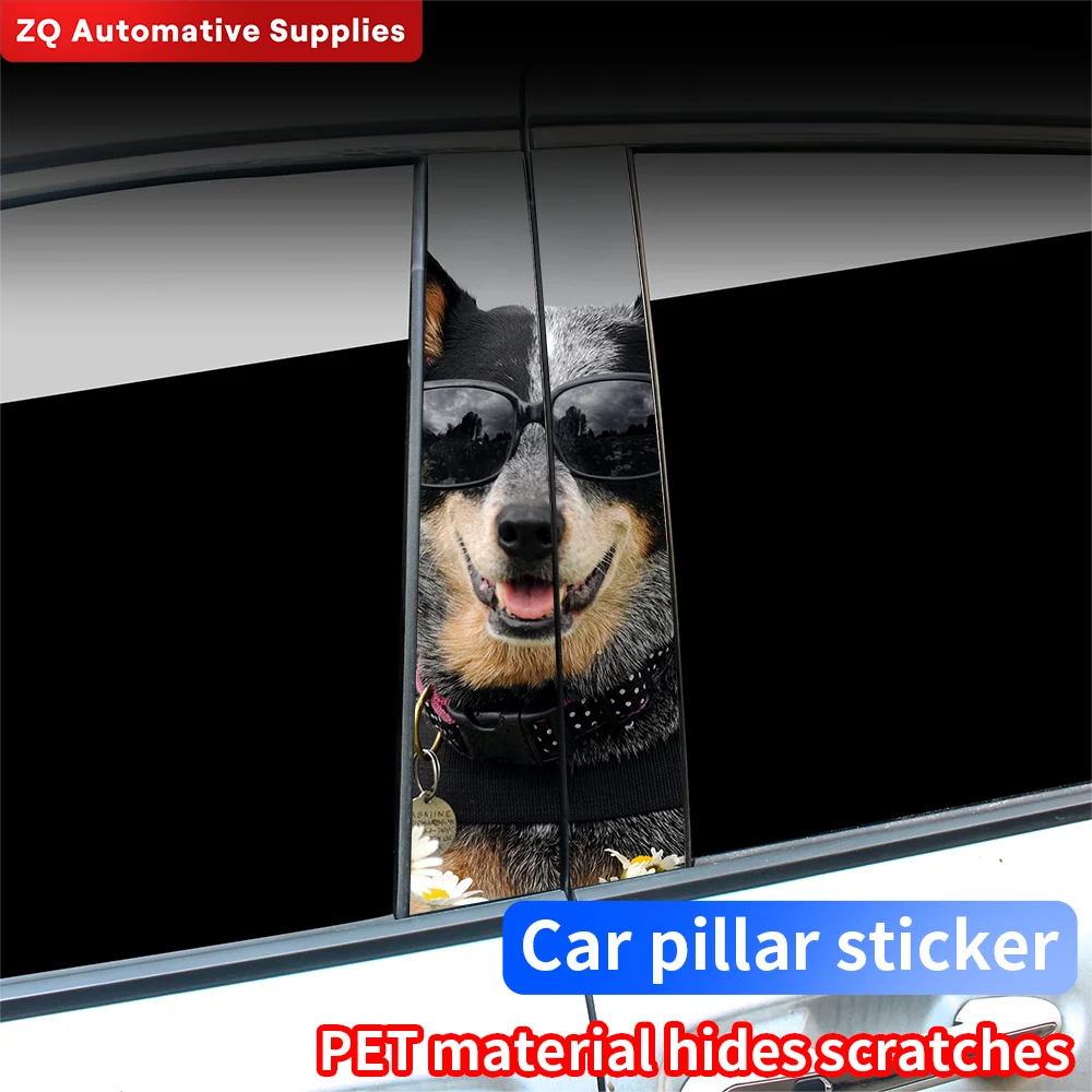 Funny-Dog-Car-Stickers-Auto-B-pillar-Waterproof-Sunscreen-Vinyl-DIY ...