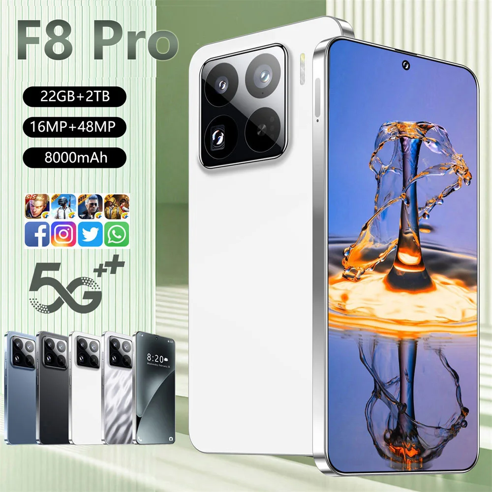 NEW F8 Pro Cellphones 7.0HD Original Cheap Cellphones 5G Dual Card ...