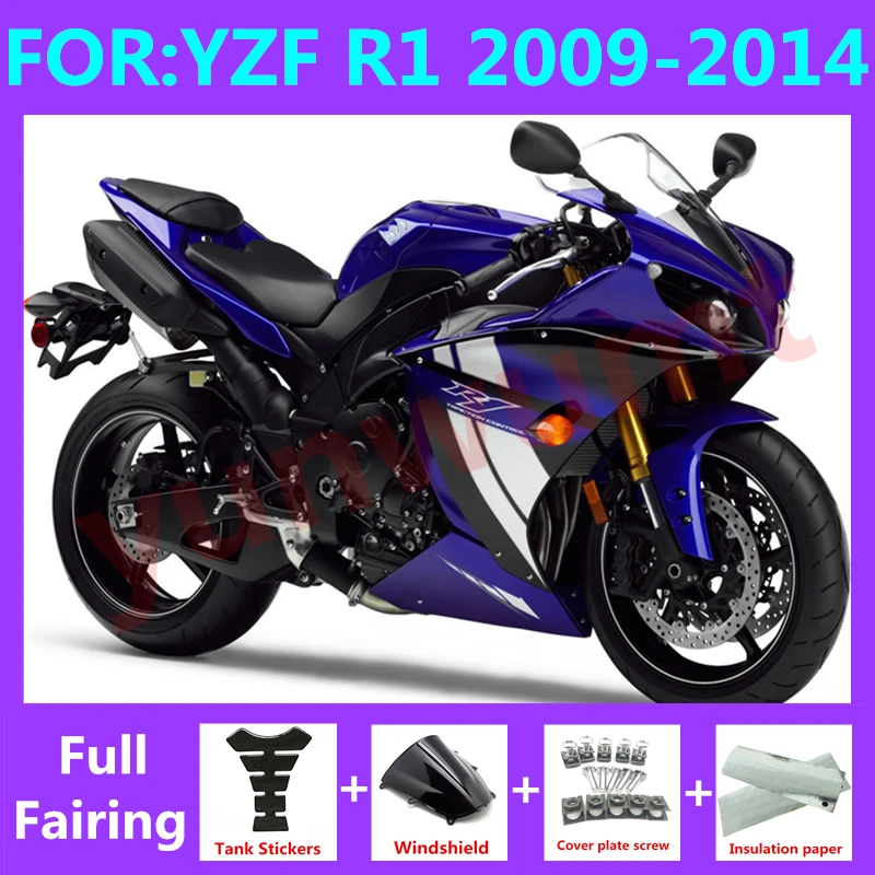 NEW ABS Motorcycle full Fairing Kit fit For YZF R1 2009 2010 2011 2012 ...