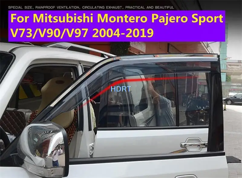 Window-Visor-For-Mitsubishi-Montero-Pajero-Sport-V73-V90-V97-2004-2019 ...