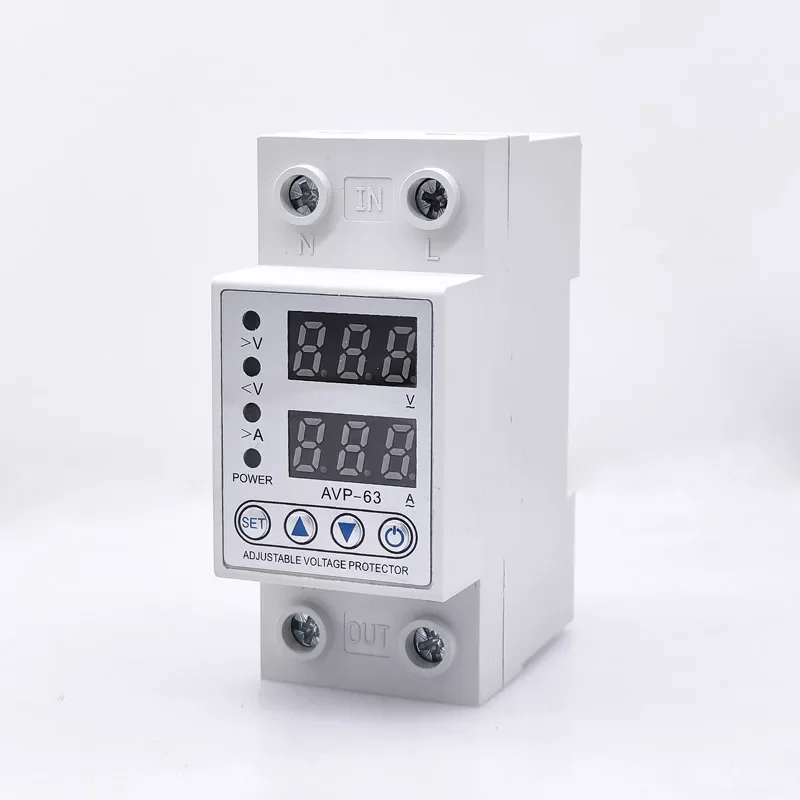 40A-63A-230V-Adjustable-Over-Voltage-Under-Voltage-Reclosing-Protector ...