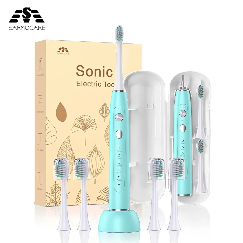 Smart-Sonic-Electric-Toothbrush-IPX7-Waterproof-Ultrasonic-Automatic ...