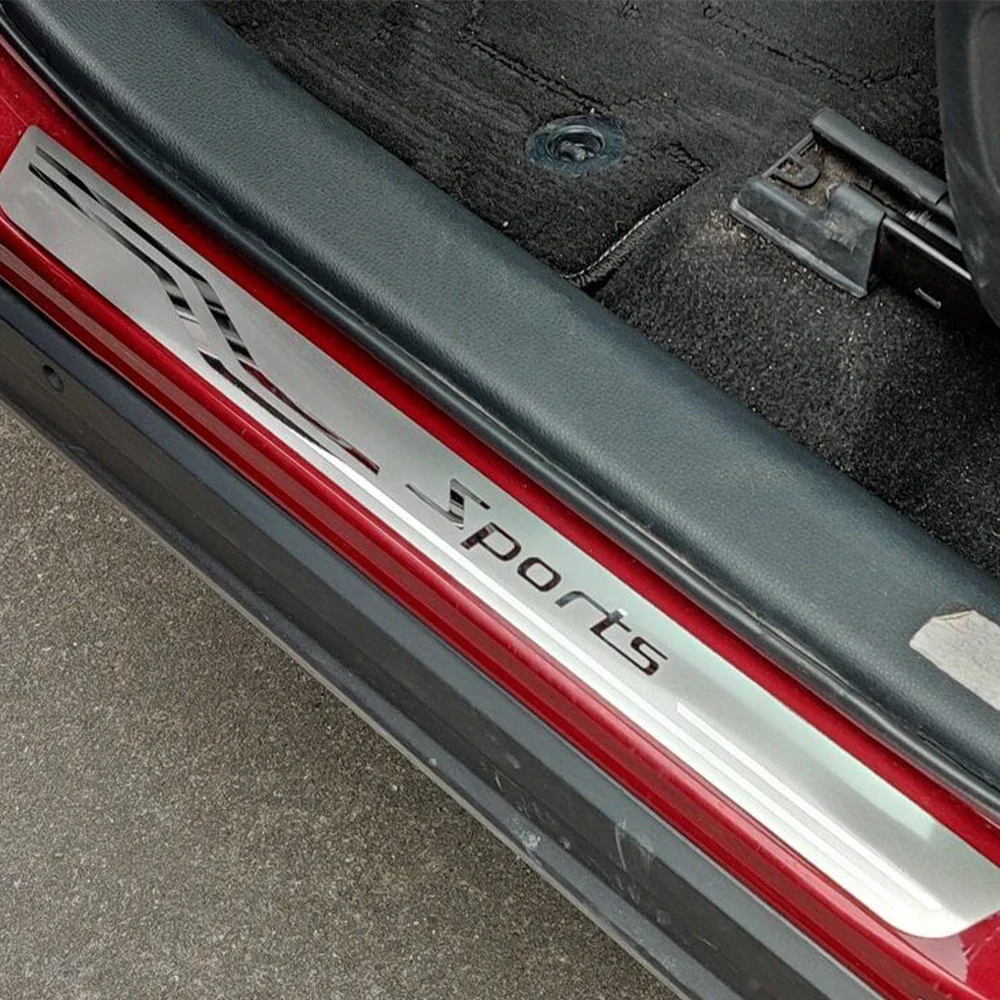 For-Ford-Ranger-2024-2023-Car-Stainless-Steel-Door-Sill-Scuff-Plate ...