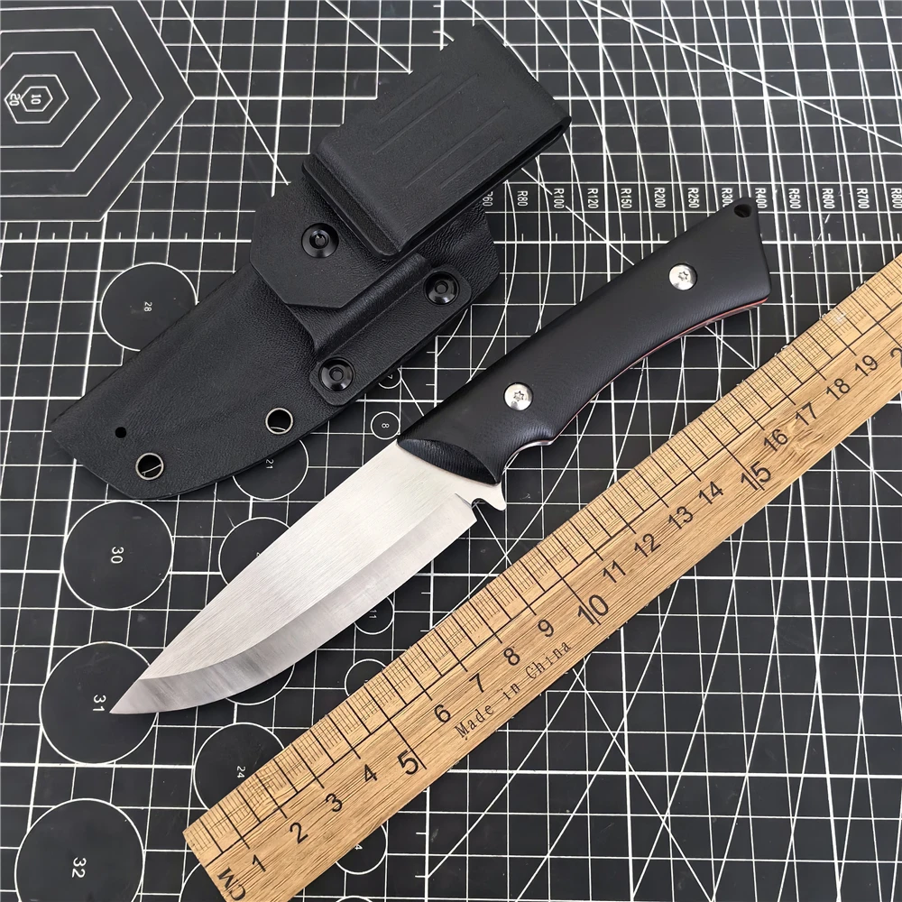 Fixed-Blade-Outdoor-Straight-Knife-8Cr13Mov-Steel-G10-Handle-Camping ...