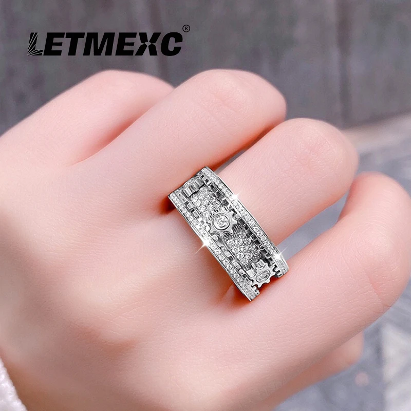 LETMEXC-Hot-Sale-Custom-Wheel-Of-Life-Full-Diamond-Gear-Ring-Moissanite ...