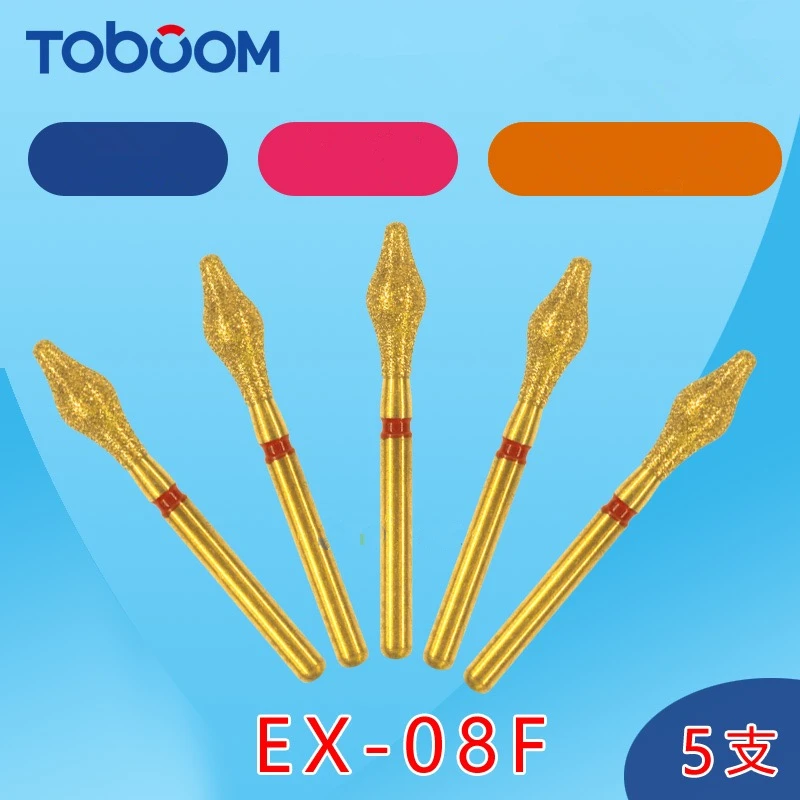5PCS-Dental-preparation-burs-kit-Fg-burs-for-Porcelain-Alloy-Inlay-and ...
