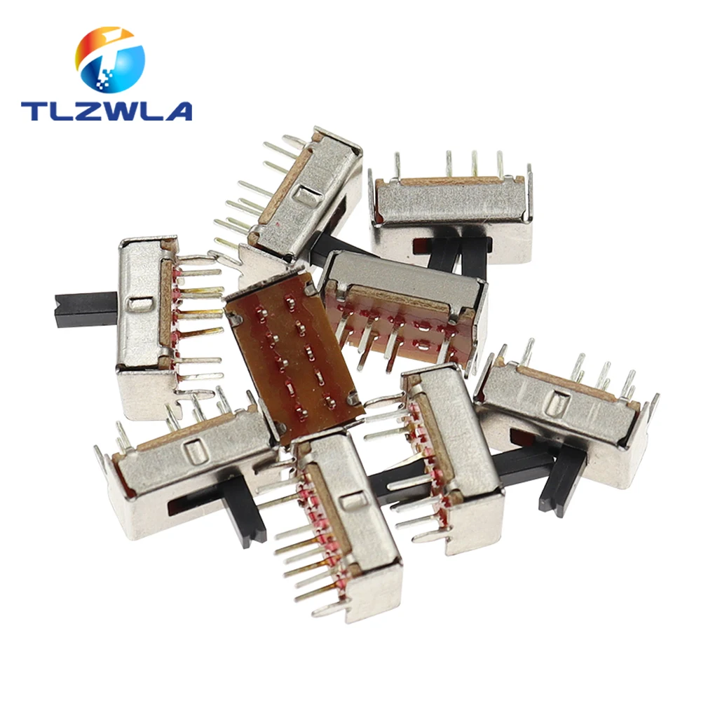 10PCS-SS23D07-8-PINS-3-Position-2P3T-Toggle-Switch-Double-Vertical-Sliding-Switch-Handle-Length ...