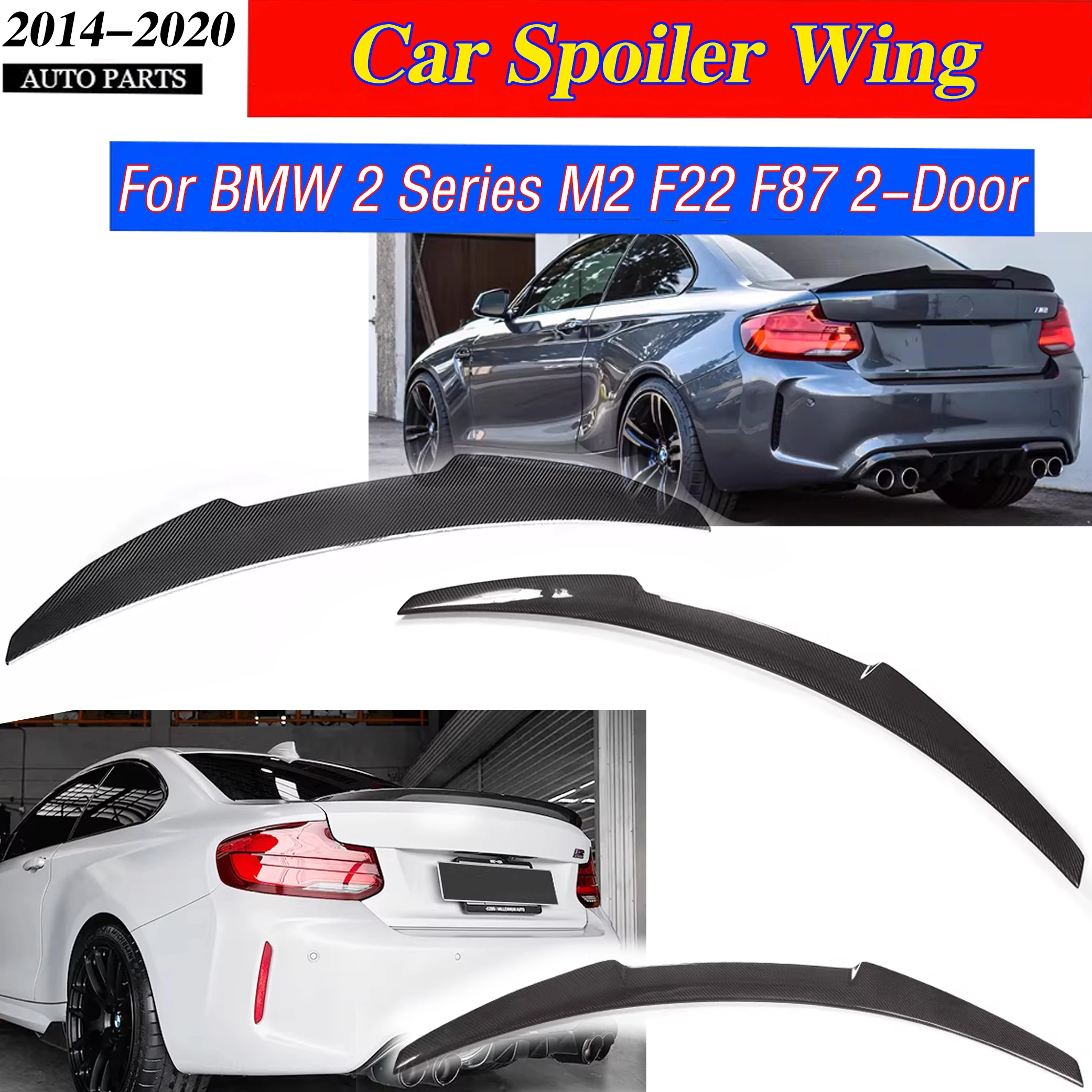For BMW 2 Series M2 F22 F87 2014-2020 2-Door Car Spoiler Wing Rear ...