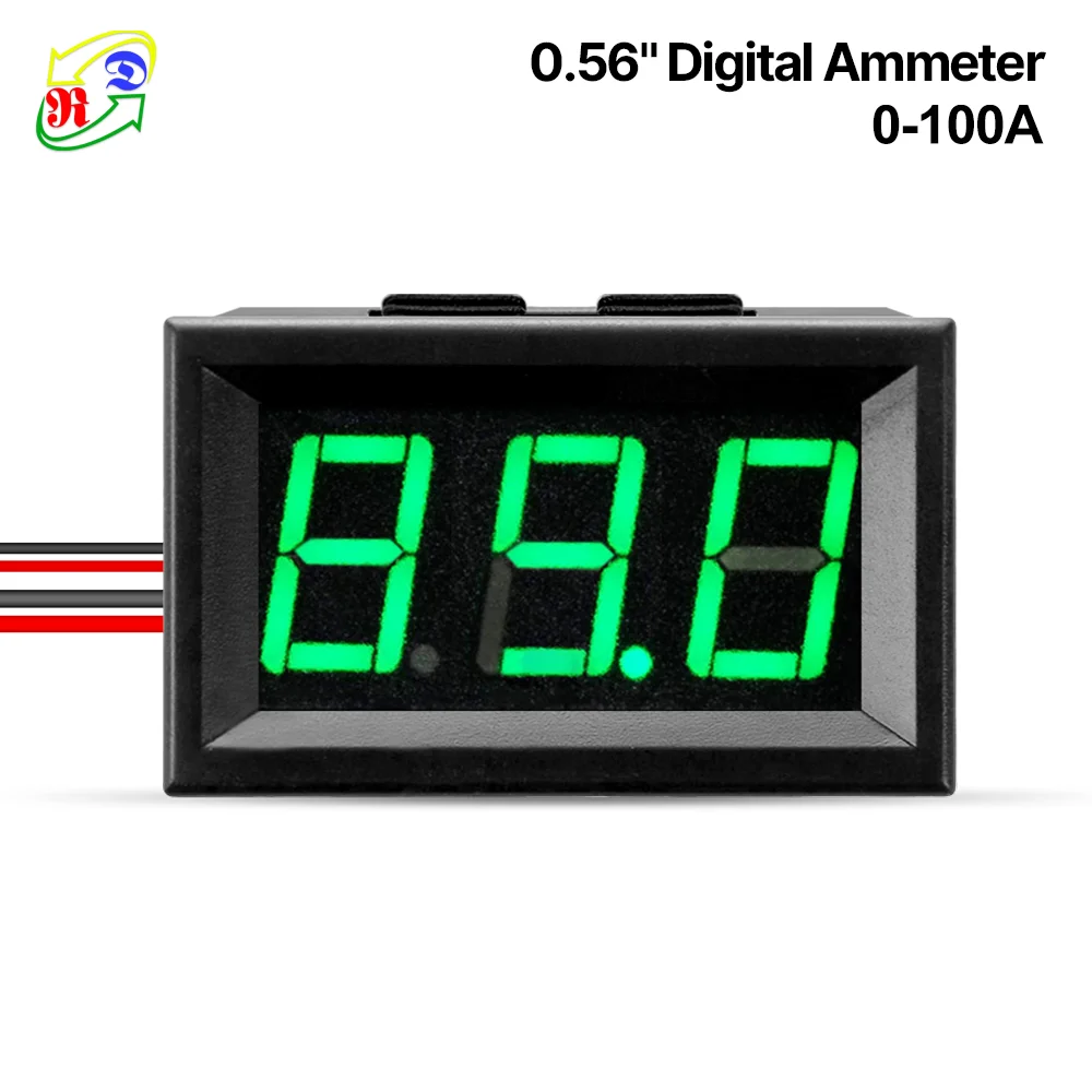 RD-0-56-Digital-Ammeter-dc-0-100A-Four-wires-3-digit-Current-AMP-Panel ...