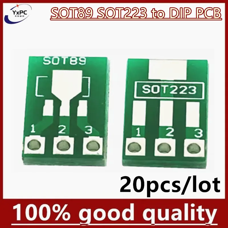 20pcs-SOT89-SOT223-to-DIP-PCB-Transfer-Board-Pin-Adapter-Converter ...