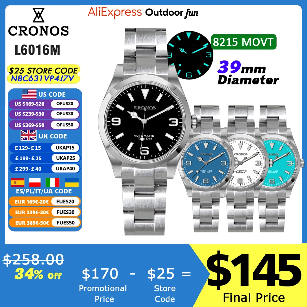 Cronos-EX-Diver-Mechanical-Men-Watch-39mm-Automatic-Sapphire-Glass ...