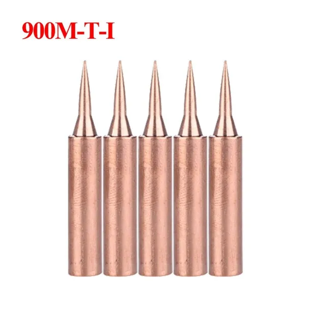 5pcs Pure Copper Soldering Iron Tips 900M-T Lead-Free Welding Tip Head 900M-T IS/I/B/K/SK/0.8D/1 ...