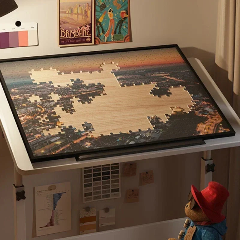 Foldable Lifting Puzzle Table Painting Special Work Table Bed Side ...