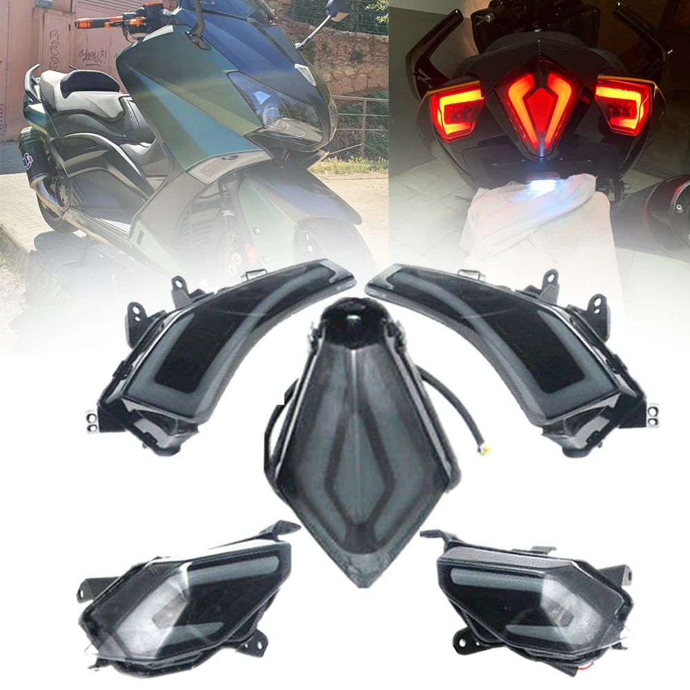 Luz Led intermitente para motocicleta YAMAHA, luz trasera de freno, para modelos Tmax 530, xp530 ...