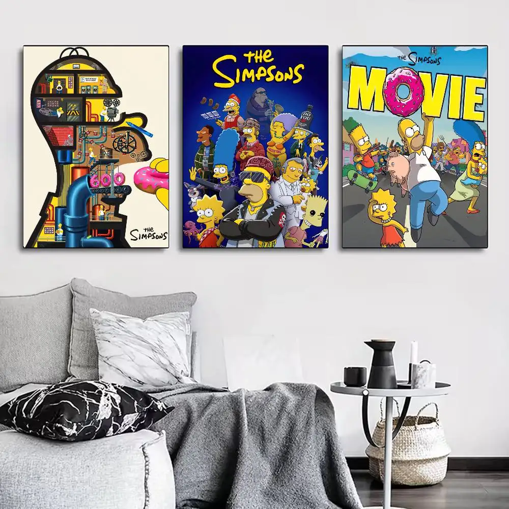 Cartoon T-The Cool S-Simpsons Poster for Living Room, Bedroom,Office ...