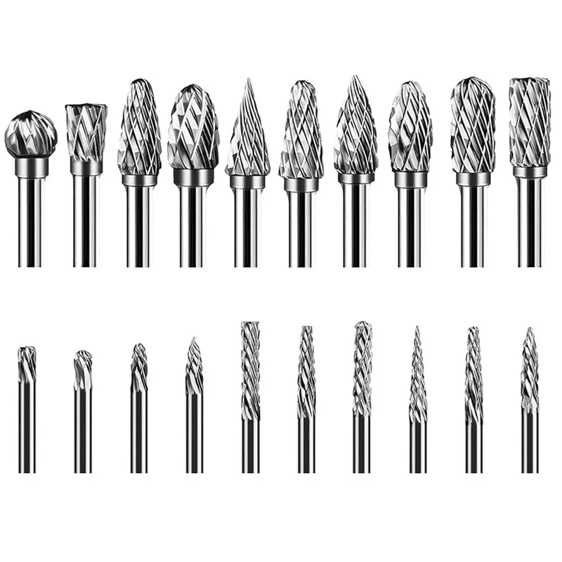 Carbide Burr Set for Dremel Rotary Tool Rasp Bits Wood Carving ...