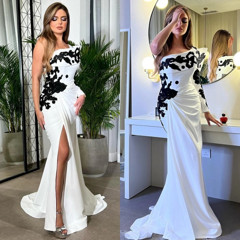 Customized Exquisite One-shoulder Mermaid Sweep/Brush Evening Dresses ...