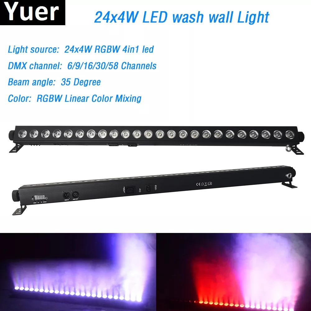 24x4W-RGBW-4in1-led-Wall-Wash-Light-Washer-beam-lighting-DMX512-indoor ...