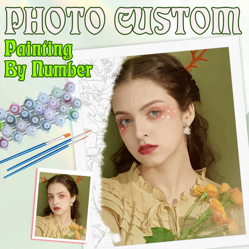 Paint By Number Custom Photo Kits Custom Diy Kits Family Photos ...