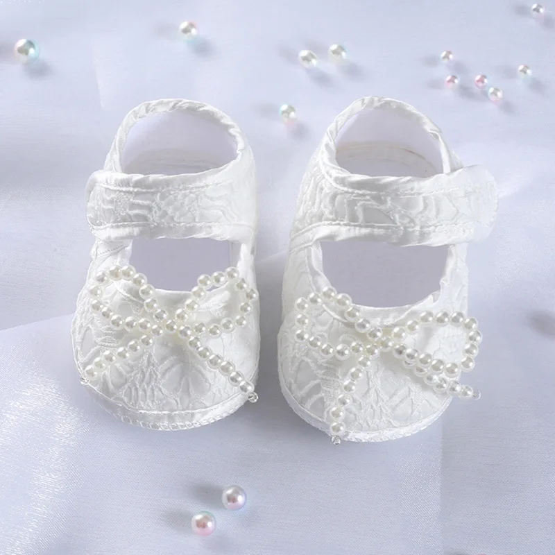 Baby-Girl-White-Lace-Princess-Shoes-Newborn-Non-Slip-Soft-First-Walking ...