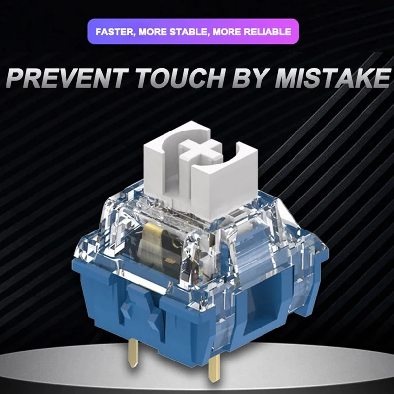 TTC-Fast-Silver-Axis-V2-Mechanical-Keyboard-Switch-Linear-45gf-3-Pin ...