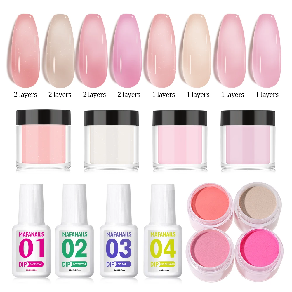 8pcs-French-Nail-Design-Dip-Powder-Liquid-Set-With-Activator-Base-Top ...