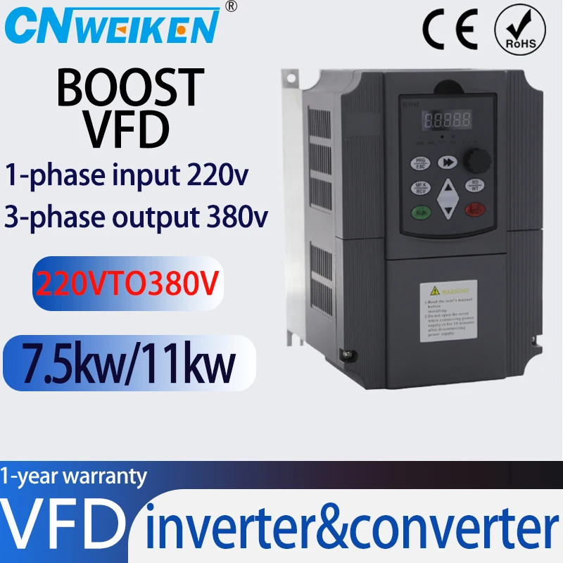 1Phase-220V-Input-to-3Phase-380V-output-7-5KW-11KW-VFD-Frequency ...